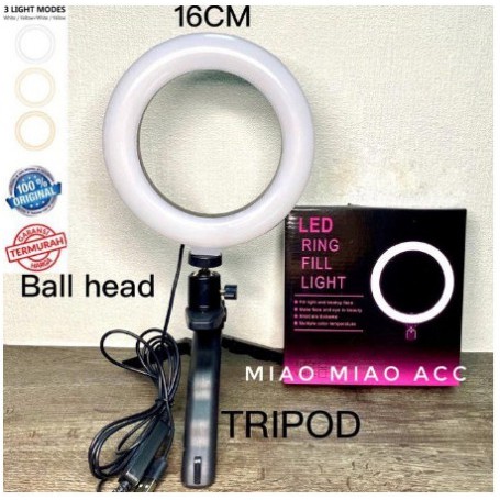 Jual Lampu Ring Light Led16CM Lampu 16 cm Make Up Vlog Lampu Ringlight ...