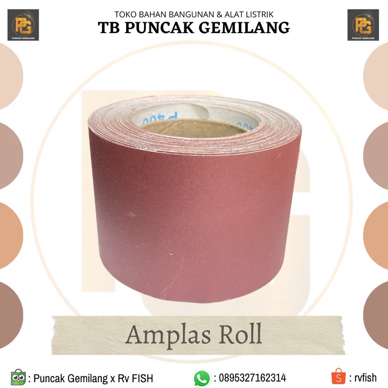 Jual Amplas Roll Amplas Meteran Amplas Tembok Amplas Besi Grit 60 100 ...