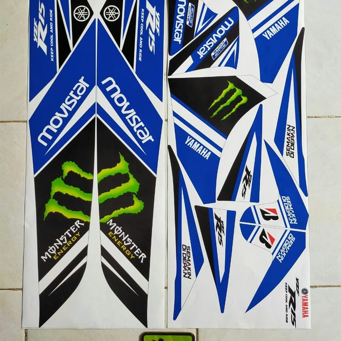 Jual Striping sticker stiker list lis body variasi yamaha R15 OLD V1 V2 ...
