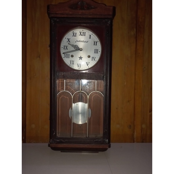 Jual jam dinding antik Junghans kayu jati asli | Shopee Indonesia