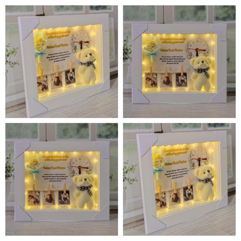 Jual 30x25cm Jam dinding lampu tumblr Tumbler LED scrap box bingkai ...