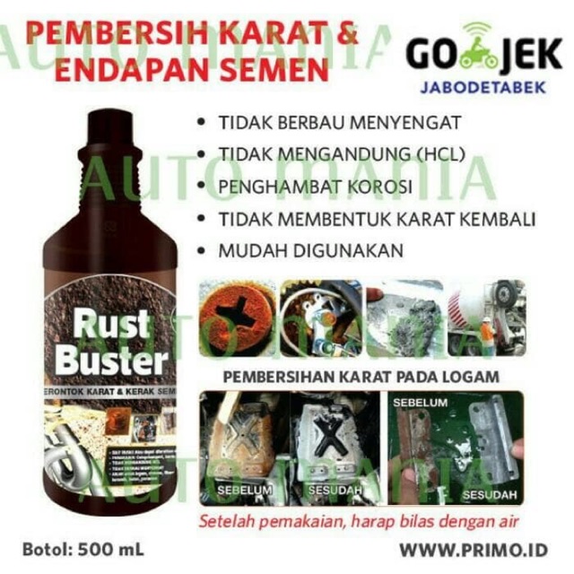 Jual Pembersih Karat & Perontok kerak Semen PRIMO RUST BUSTER . Ampuh ...