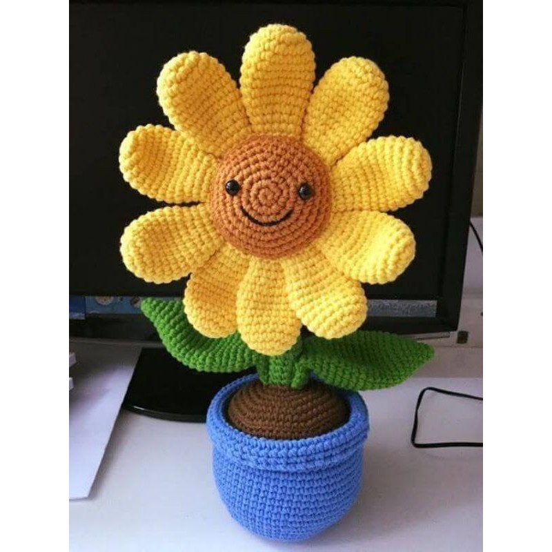 Jual SUNFLOWER AMIGURUMI/BONEKA RAJUT BUNGA MATAHARI/HIASAN MEJA UNIK ...