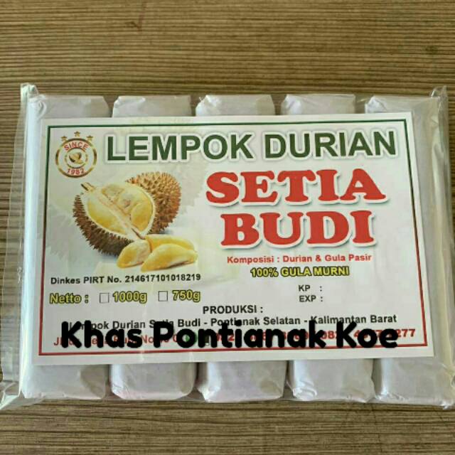 Jual Lempok Durian / Dodol Durian Batangan Setia Budi Khas Pontianak ...
