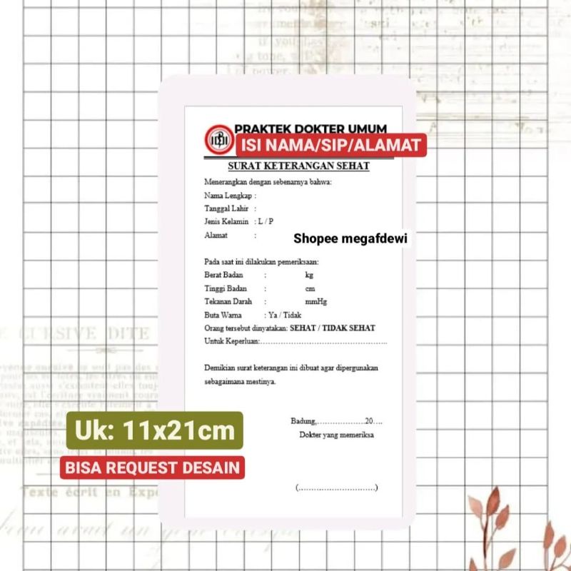 Jual BUKU BLANGKO RESEP ISI 100lembar, FREE DESAIN | Shopee Indonesia
