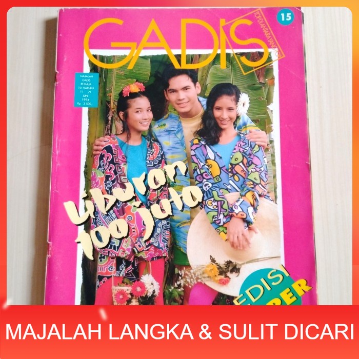 Jual Majalah GADIS No.15 Jun 1994 ATALARIK DINDA NOVITA ANGGIE Langka | Shopee Indonesia