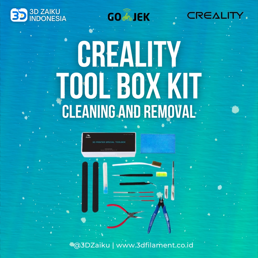 Jual Original Creality 3D Printer Cleaning and Removal Tool Box Kit ...