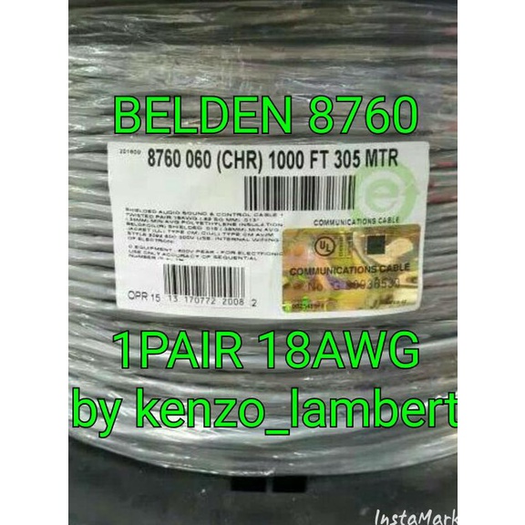 Jual kabel belden 8760 twisted shielded 1 pair 18 awg / belden 8760 18 awg | Shopee Indonesia