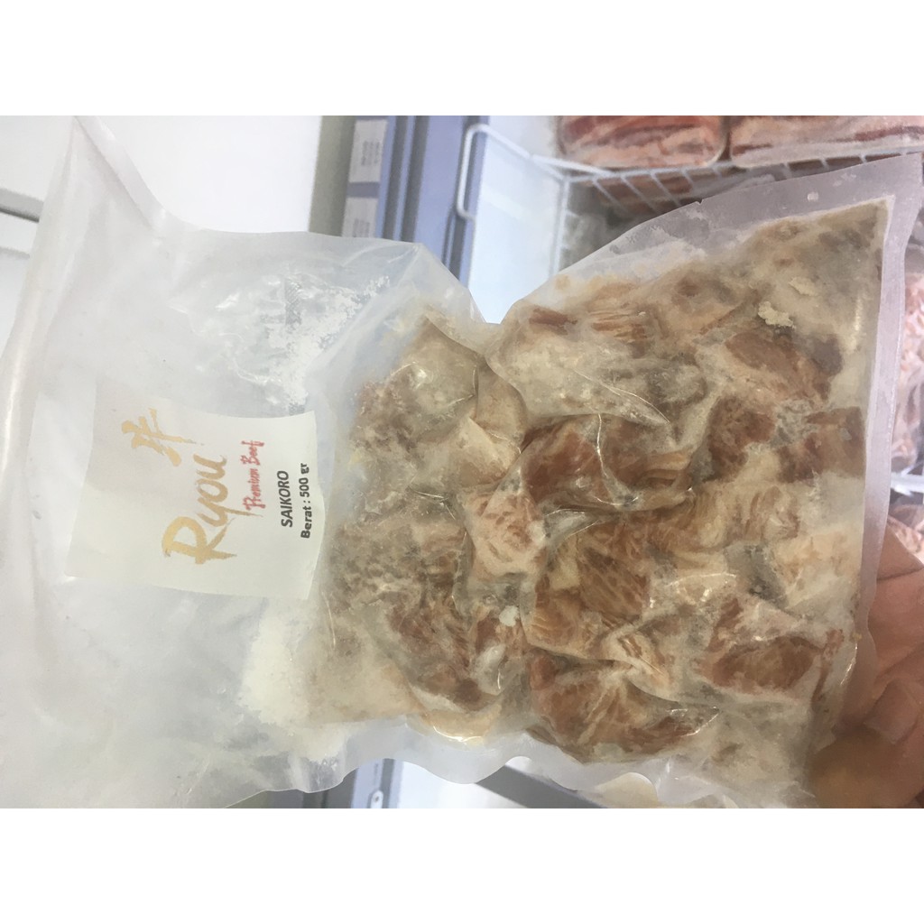 Jual SAIKORO WAGYU BEEF MELTIC CUBES STEAK RYOU - 1 Kg | Shopee Indonesia