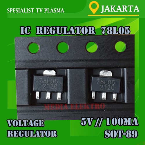 Jual 78L05 L78L05 7805 Voltage Regulator 5V 100mA SOT-89 SMD ORIGINAL | Shopee Indonesia