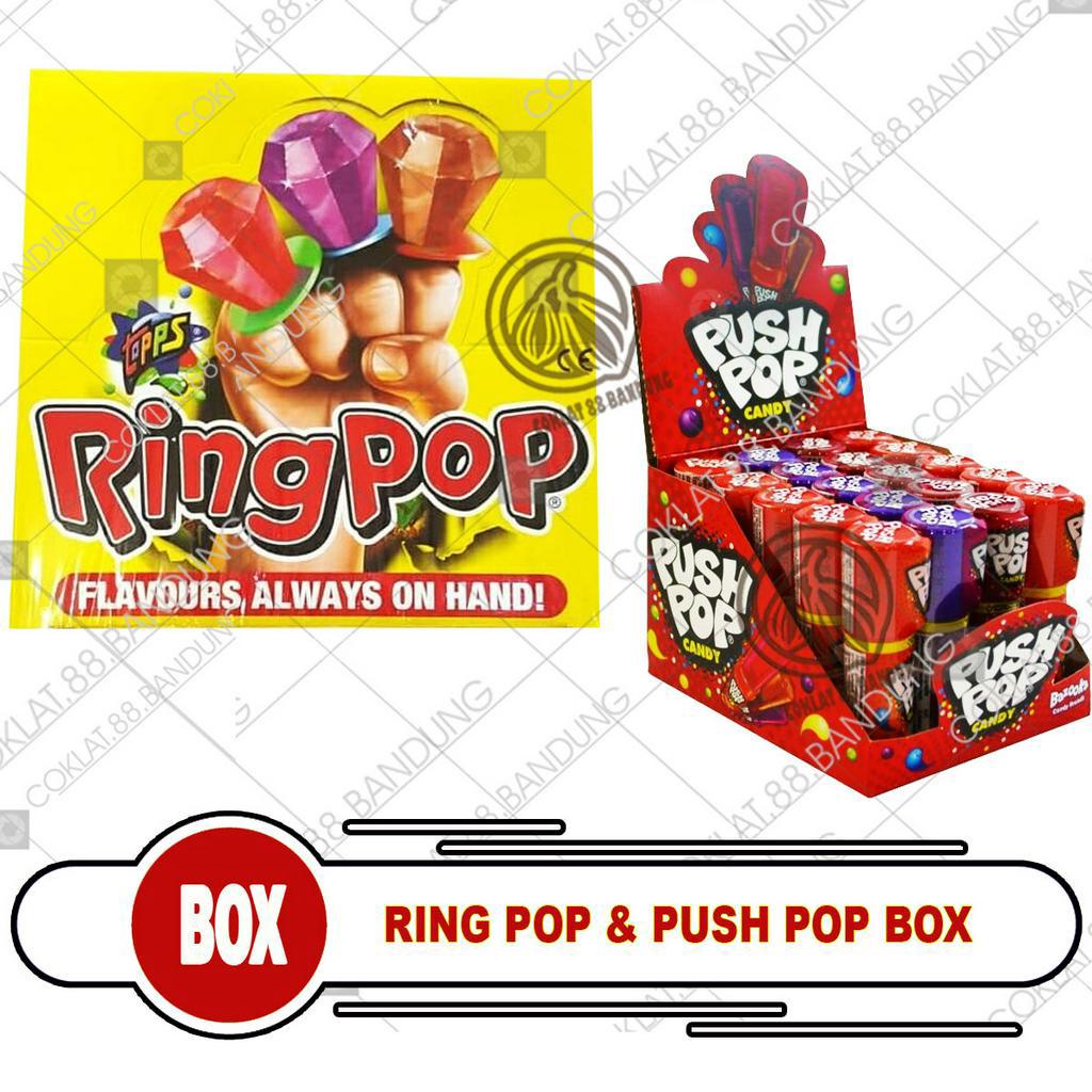Jual Permen Push Pop Lipstik Box 20pcs & Ring Pop Cincin 24pcs – Rasa ...