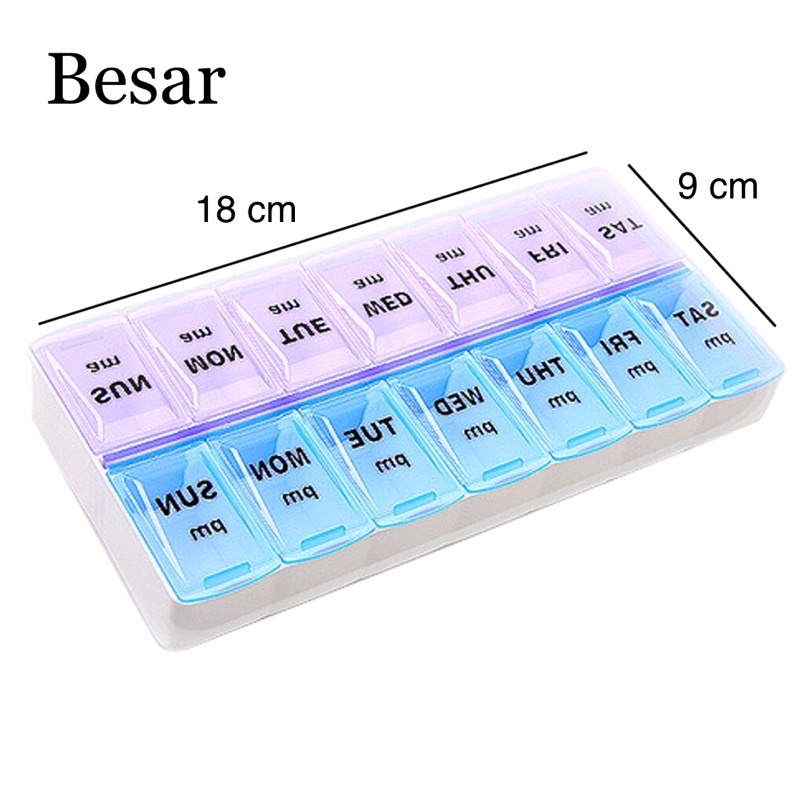 Jual Pill Box 14 hari / Tempat penyimpanan obat / Kotak obat | Shopee ...