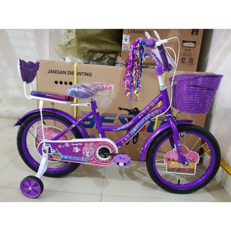 Jual Sepeda Anak Sepeda Mini 16 inch CENTRUM ( PRINCESS ) ( Warna Ungu ...