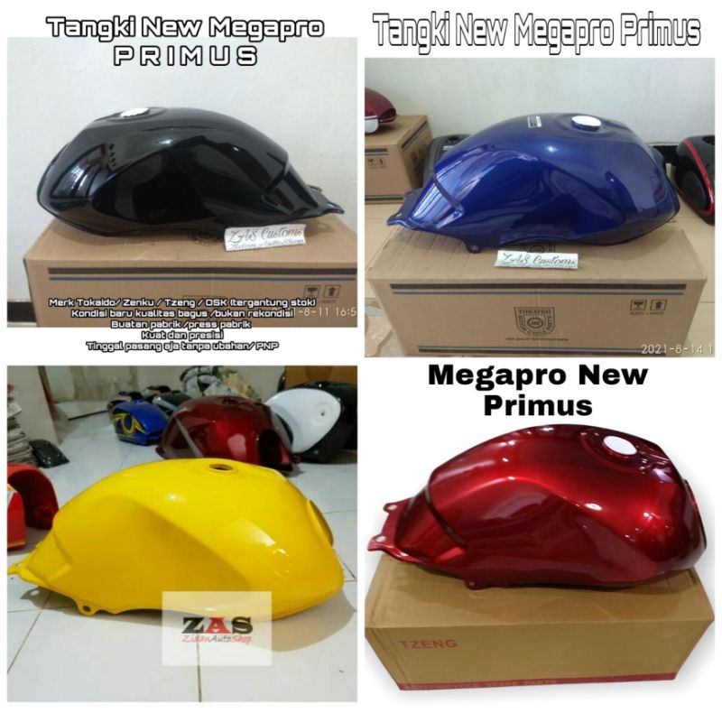 Jual Tangki Tengki Megapro New Primus Hitam Kuning Merah Biru bisa ...