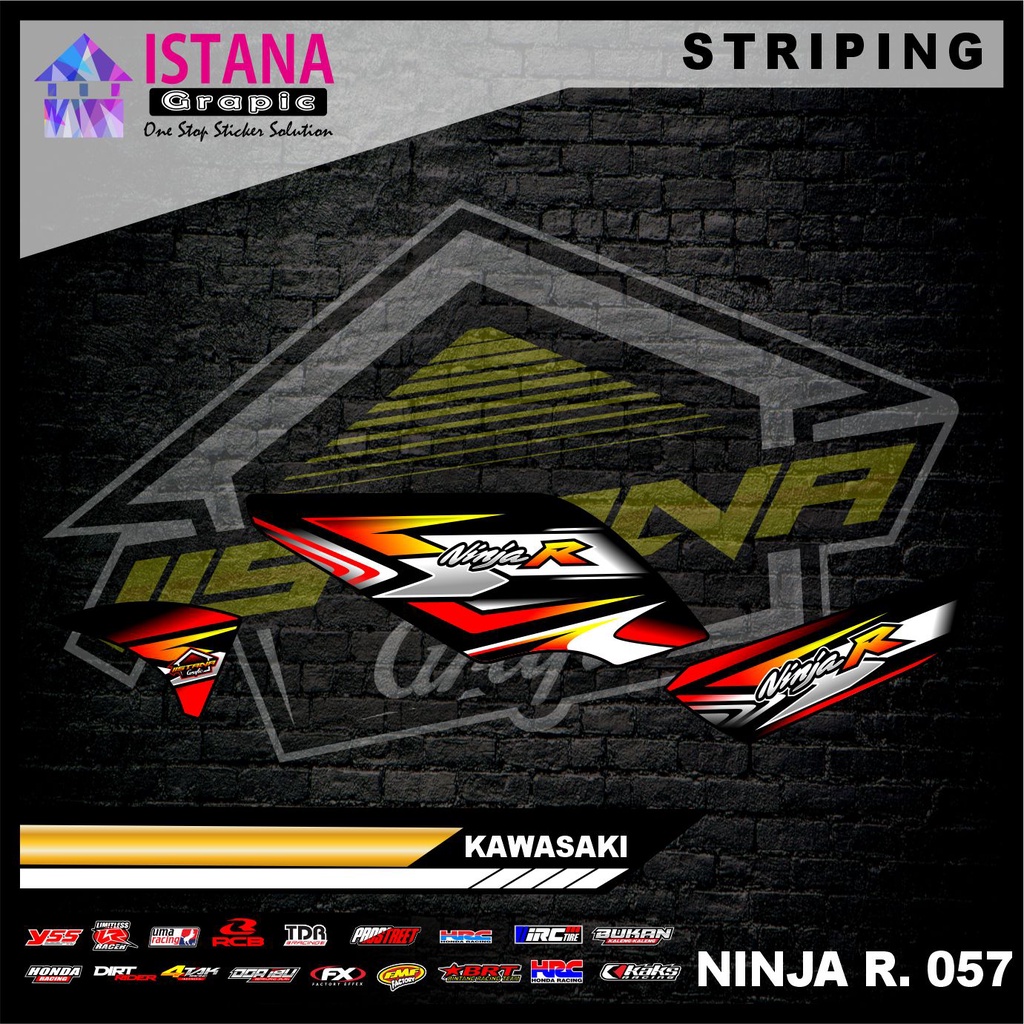 Jual Sticker Striping NINJA R 150 - Sticker Striping Variasi Motor ...