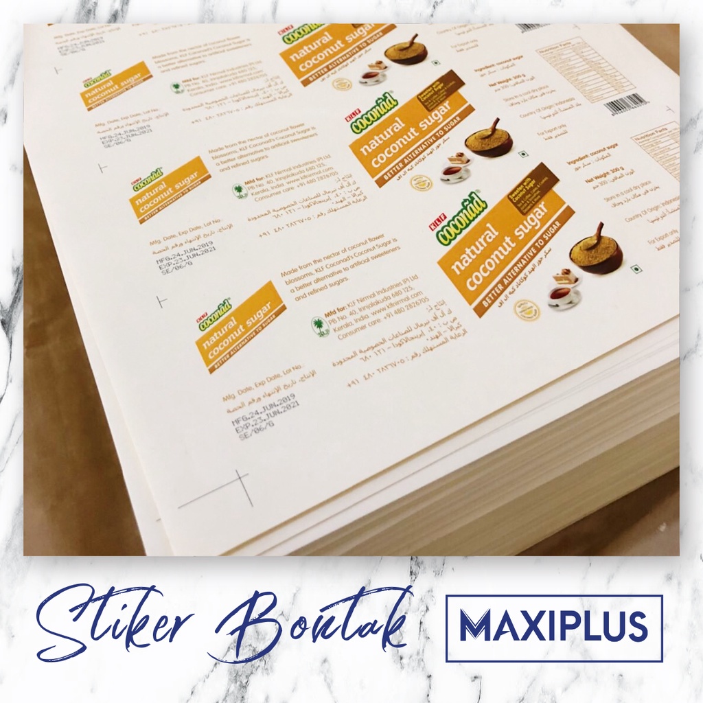 Jual Stiker Bontak & Vinil / Stiker Label / Stiker anti air / Stiker ...