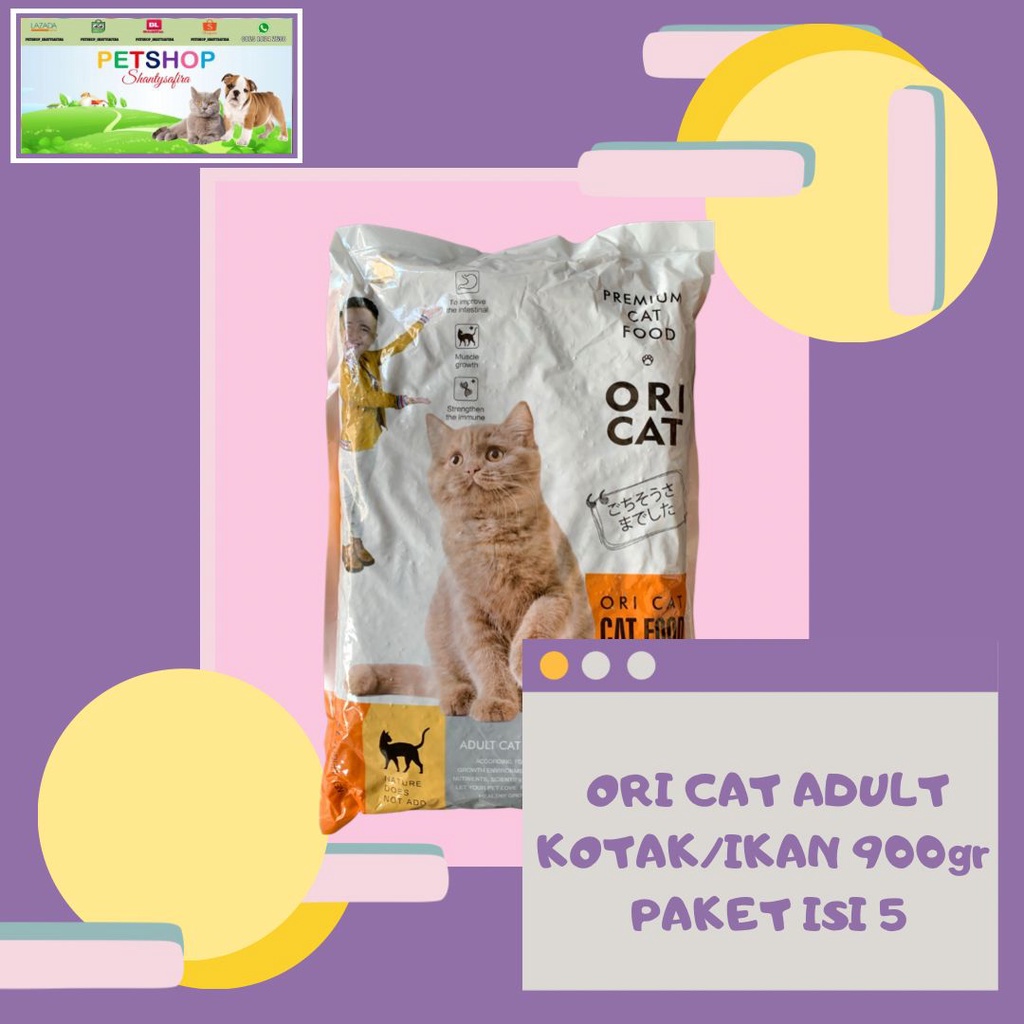 Jual MAKANAN KUCING PAKET ORICAT PAKET ISI 5 / ORI CAT /CAT FOOD setara ...