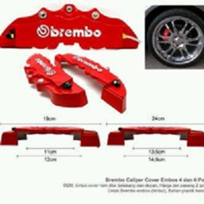 Jual Cover Disc Brake Brembo 4 Pot Emboss | Shopee Indonesia