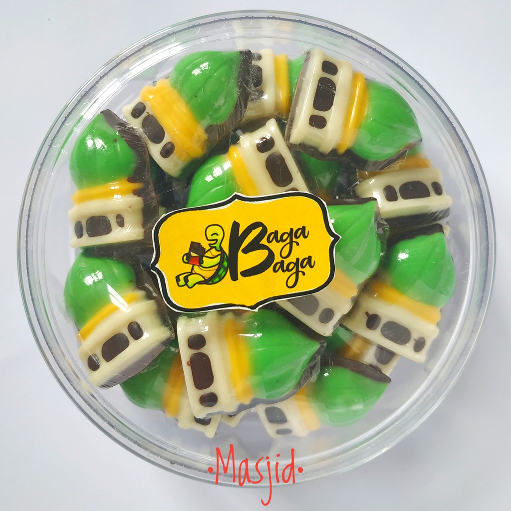 Jual Coklat karakter Masjid 200gr PRemium ada Dinkes, HALAL - cokelat ...