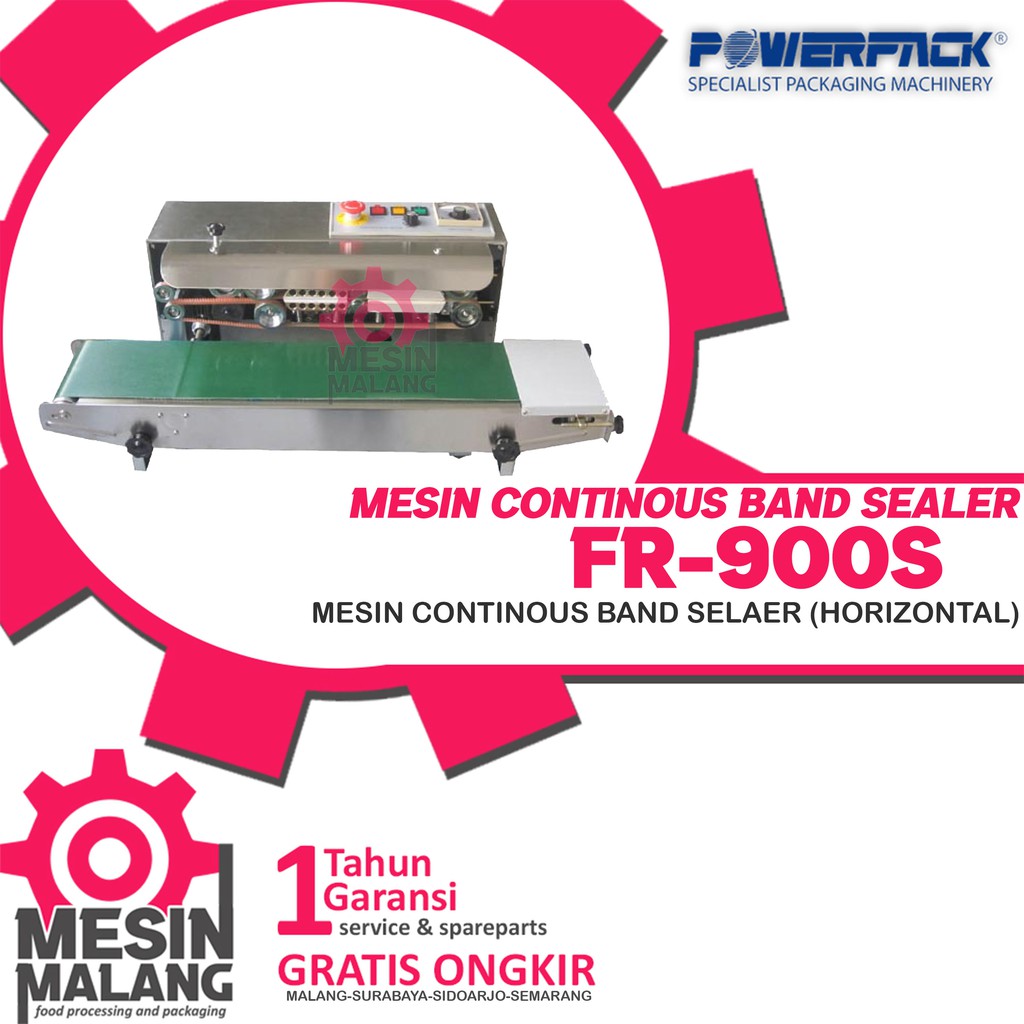 Jual POWERPACK Mesin Segel Plastik Continuous Band Sealer FR-900S | Shopee Indonesia