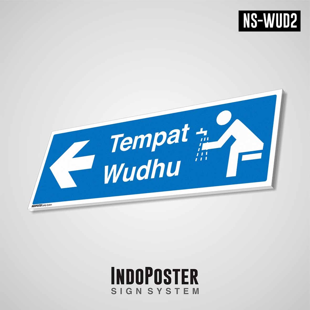 Jual Sign PVC Arah Tempat Wudhu Mushola Masjid | Shopee Indonesia