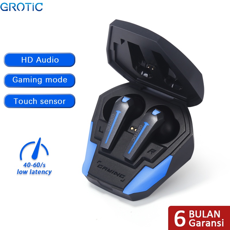 Jual GROTIC Headset Bluetooth Gaming Touch Sensor TWS Earphone Wireless ...