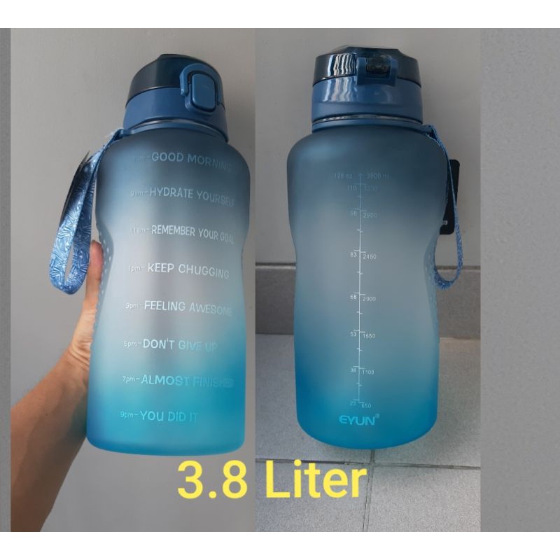 Jual Botol Air Minum Motivasi Gradari isi 3.8 liter dengan penanda ...