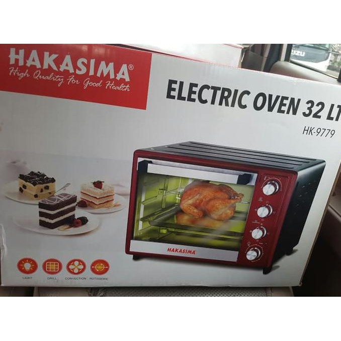 Jual Hakasima Oven Listrik 32 Liter Red | Shopee Indonesia