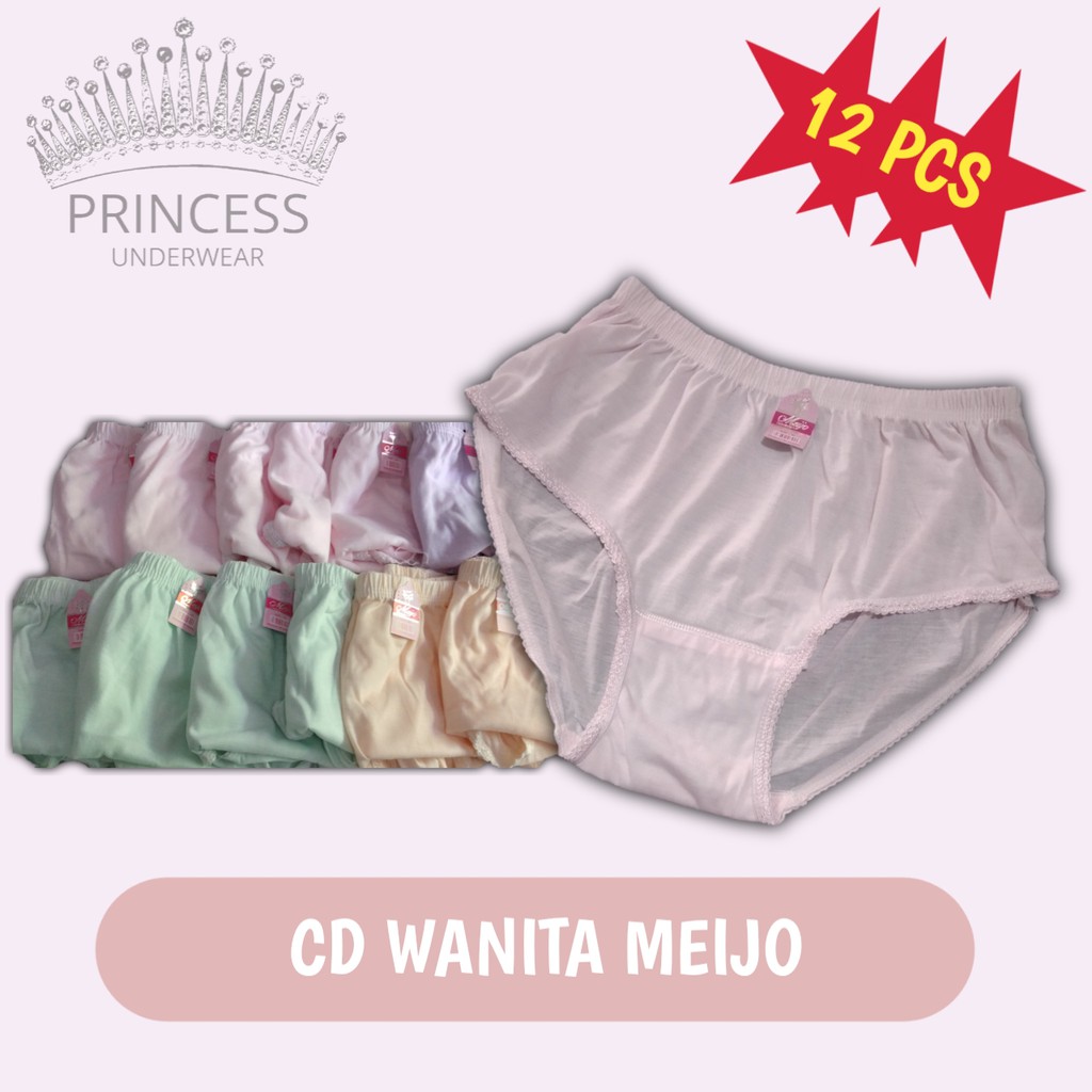 Jual [ Princess Underwear ] Lusinan isi 12 pcs CD Meijo Celana Dalam Wanita Remaja dan Dewasa ...