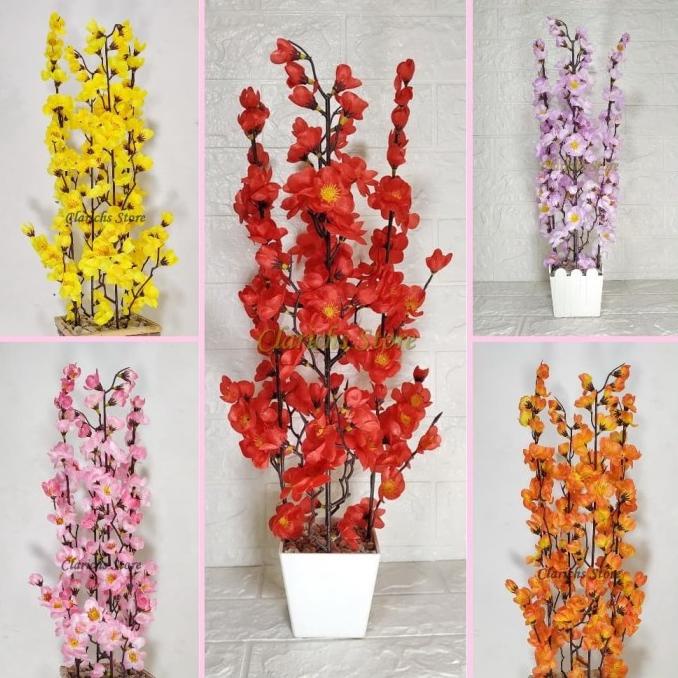 Jual Bunga Sakura Hiasan T50CM - Pajangan Bunga Meja Rak Dekorasi Imlek ...