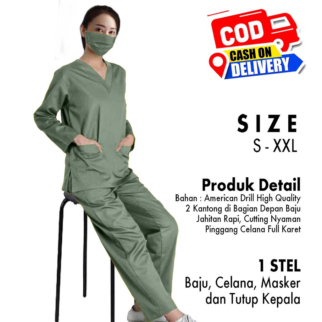 Jual Baju OKA | Baju OK Lengan Panjang | Scrub OK | Baju Medis | Scrub ...