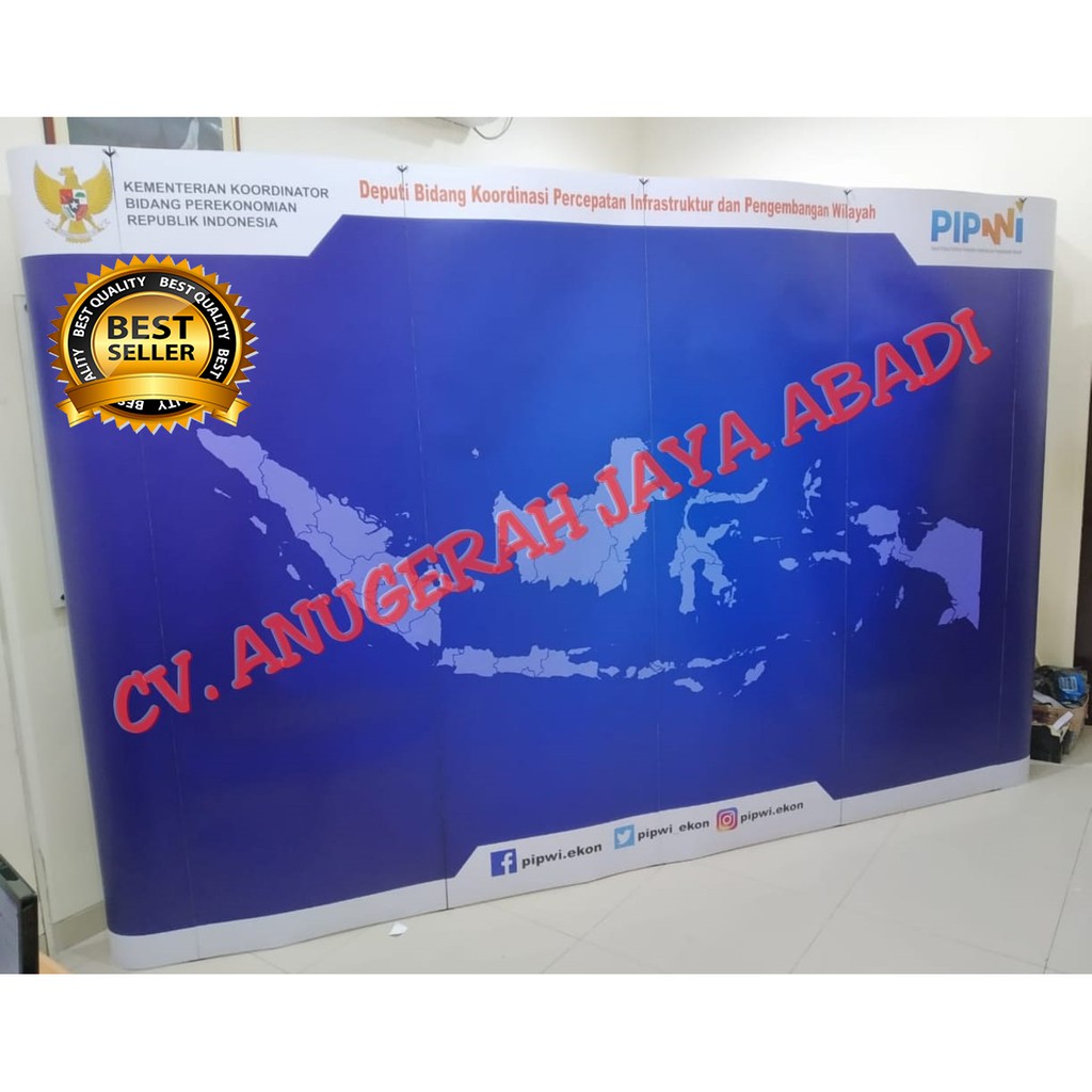 Jual BACKWALL / BACKDROP PORTABLE DISPLAY MODULE 3X4 POLOS TANPA CETAK ...