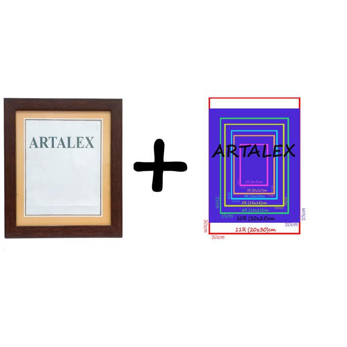 Jual Artalex Bingkai Foto / Frame Photo /Pigura 10R Coklat Motif Kayu ...