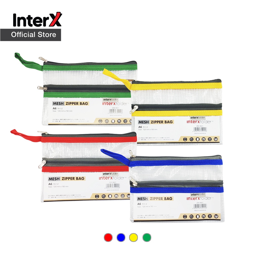 Jual InterX Zipper Mesh Bag A6 | Shopee Indonesia