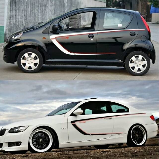Jual Jual striping costum mobil minimalis plus logo kecil universal ...