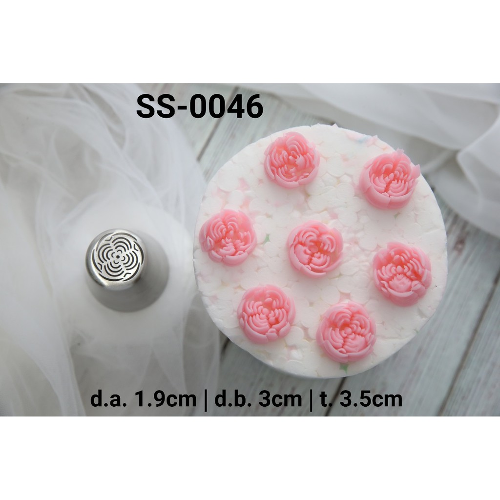Jual SS-0046 Spuit rusia russian nozzle tip buttercream flower cake ...
