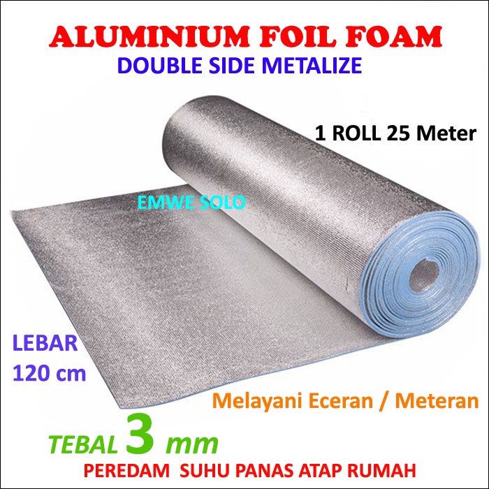 Jual 50 x 120 cm Thermal Foam Aluminium Busa Foil RFB RFP - Double Side ...