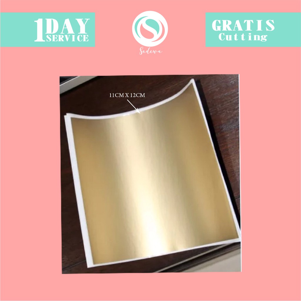 Jual SPGS 11 7-15 Sticker Custom Stiker Gold / Silver Persegi | Shopee ...