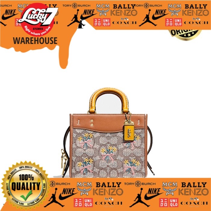 Jual COACH Rogue 17 Signature Textile Jacquard Bouquet Embroidery ...