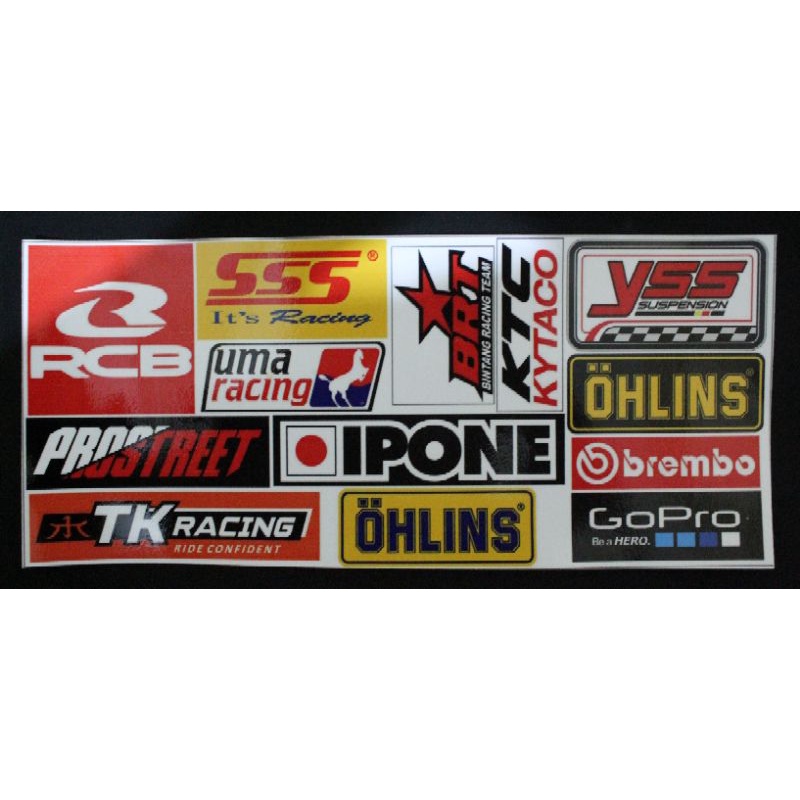 Jual STICKER DECAL RACING PACK MOTOR VINYL V.3A (13 Pcs) | Shopee Indonesia