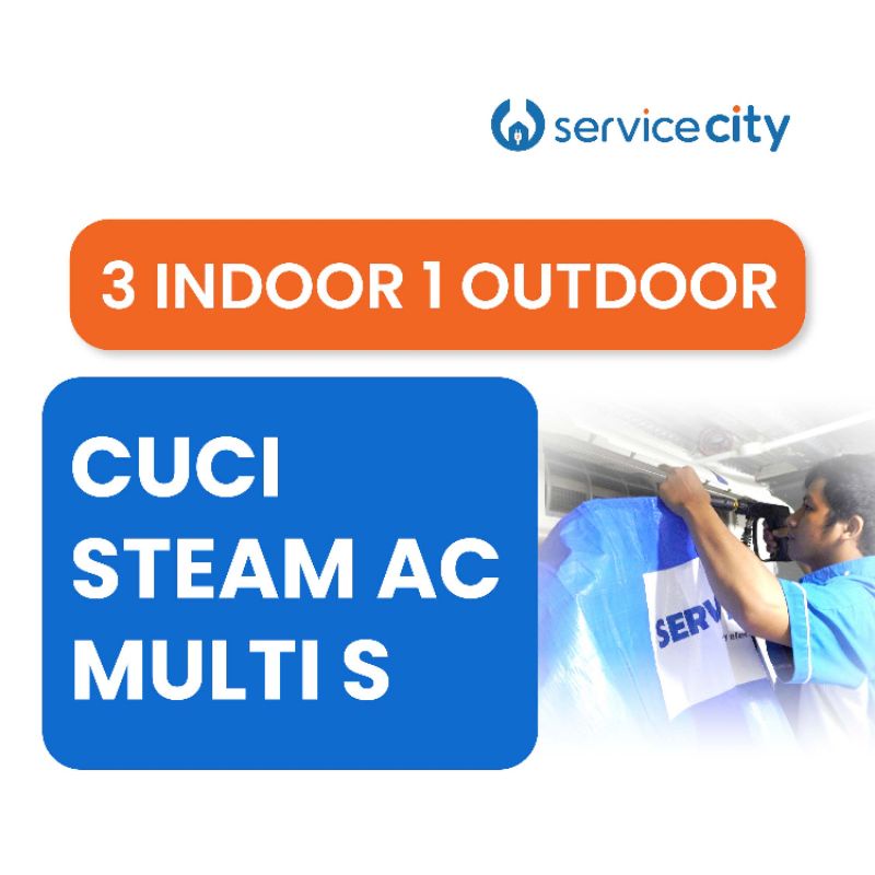 Jual Cuci Steam AC Multi S, 3 indoor 1 outdoor | Shopee Indonesia