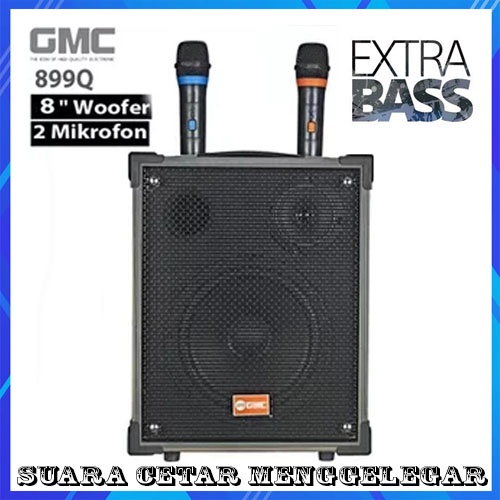Jual Speaker Portable GMC 899Q Bluetooth Karaoke FREE 2 Mic Wireless ...