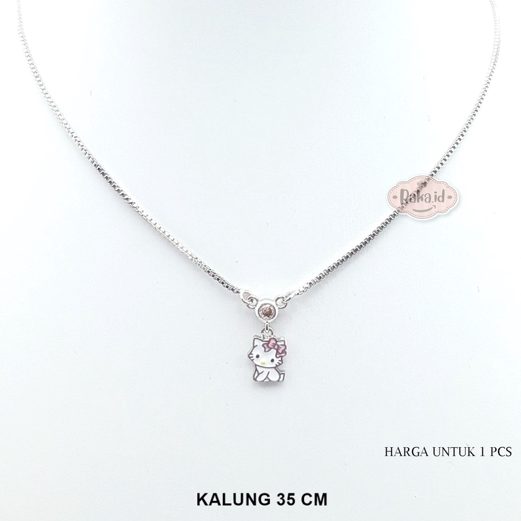 Jual Kalung Anak Rantai Italy Motif Bandul Hello Kitty Pita Pink ...