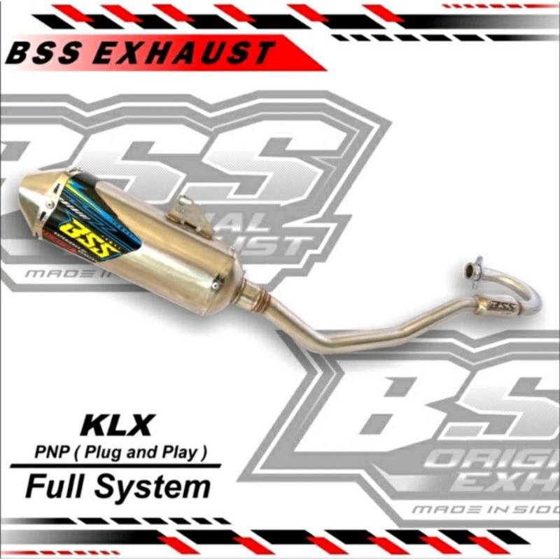 Jual knalpot klx original bss muffler type aligator | Shopee Indonesia