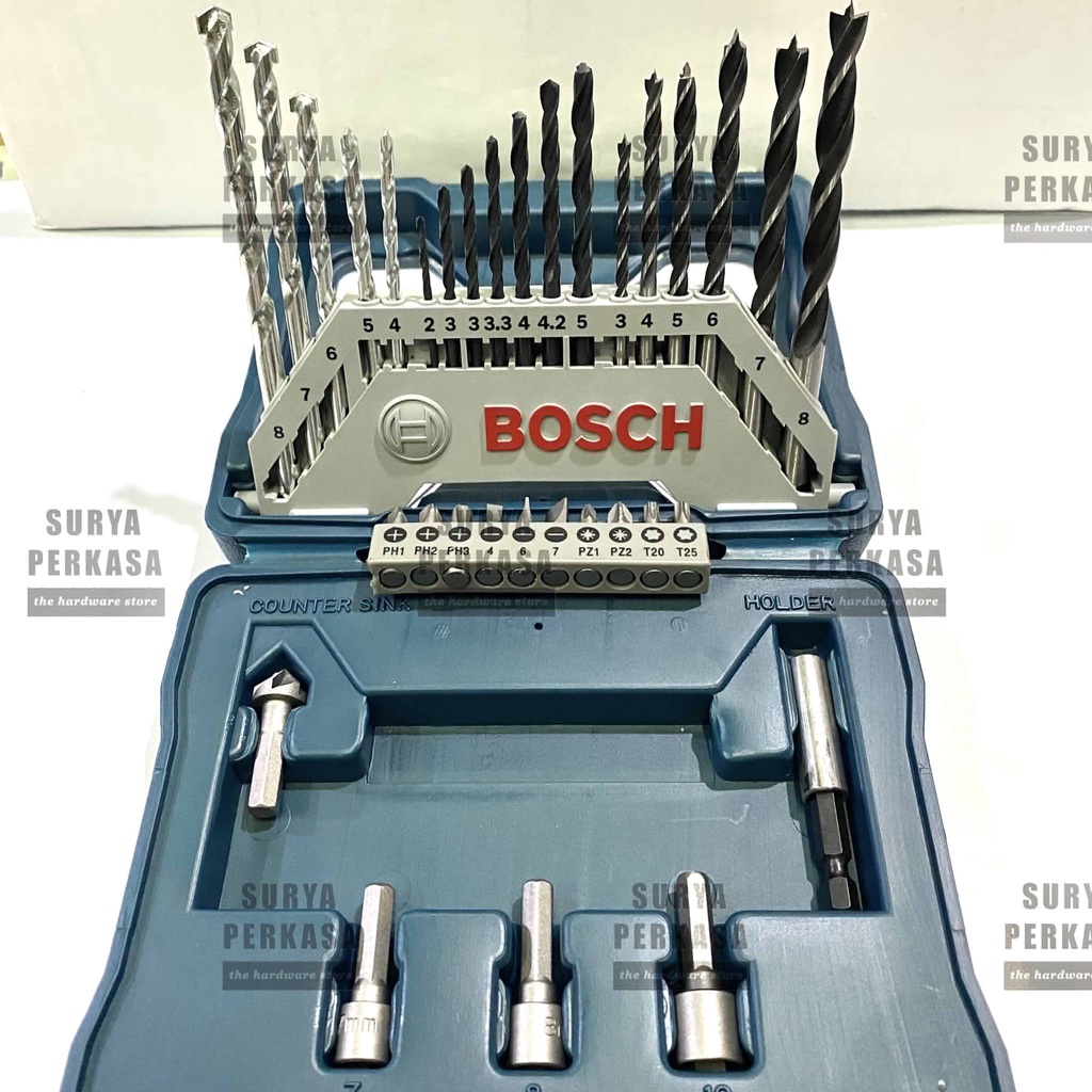 Jual Mata Bor Set BOSCH 33 pcs X-Line 33 Lengkap Besi Beton Kayu Obeng ...