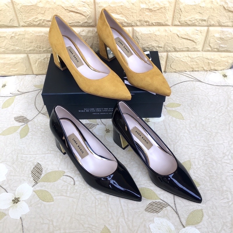 Jual SEPATU ZARA ZR-141 Block Heel Pump / SEPATU ZARA WANITA / SEPATU ...