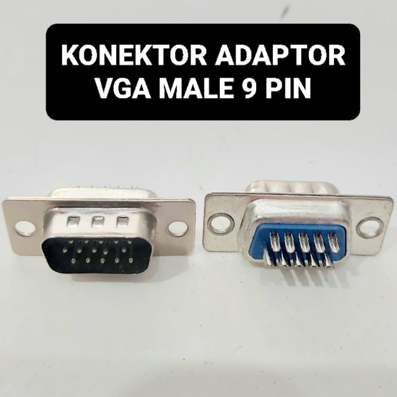 Jual Konektor Jack VGA Male 9 Pin Soket Jantan | Shopee Indonesia