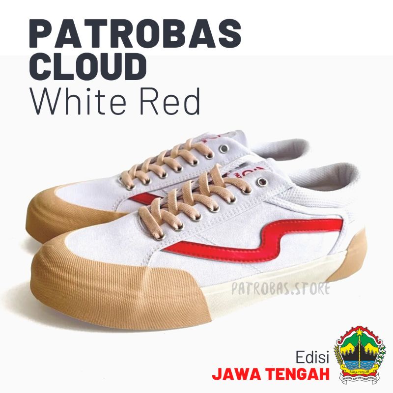 Jual Patrobas cloud low - WHite Red edisi Jawa Tengah | Shopee Indonesia