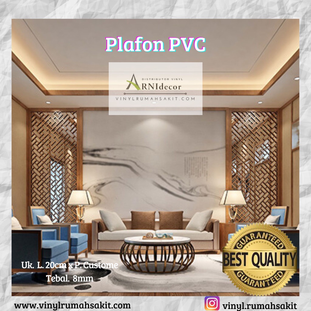 Jual Plafon PVC Seri Hanya ANGKA Tebal 7,5mm Lebar 20cm/Murah ...