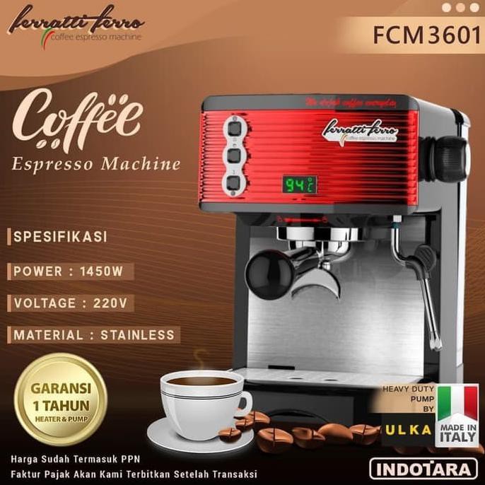 Jual Ferratti Ferro Espresso Machine FCM3601 | Shopee Indonesia